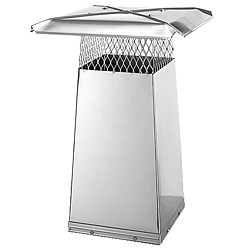 Gelco Fireplace Flue Pipe Extension - 8" x 8" x 34" Tall